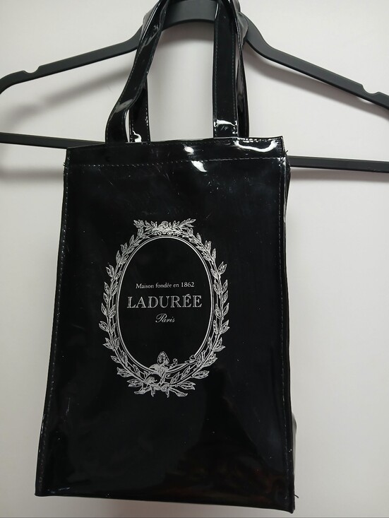 Laduree | Bags | Rare Laduree Shiny Black Insulated Rare Waterproof ...